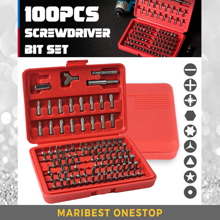 100pc Security Bit Set With Cr-V Steel 100-Piece Security - CR-V Steel ...