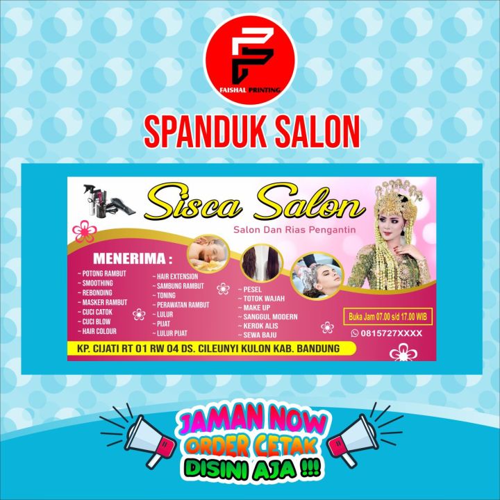 Spanduk Salon / Banner Rias / Spanduk Potong Rambut / Banner Perawatan ...