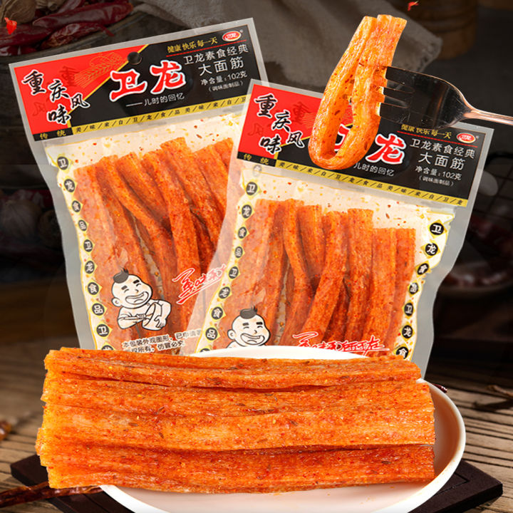 Latio Big Gluten Spicy Strip Snack 102g 1 PACKED Weilong Da Mian Jin ...