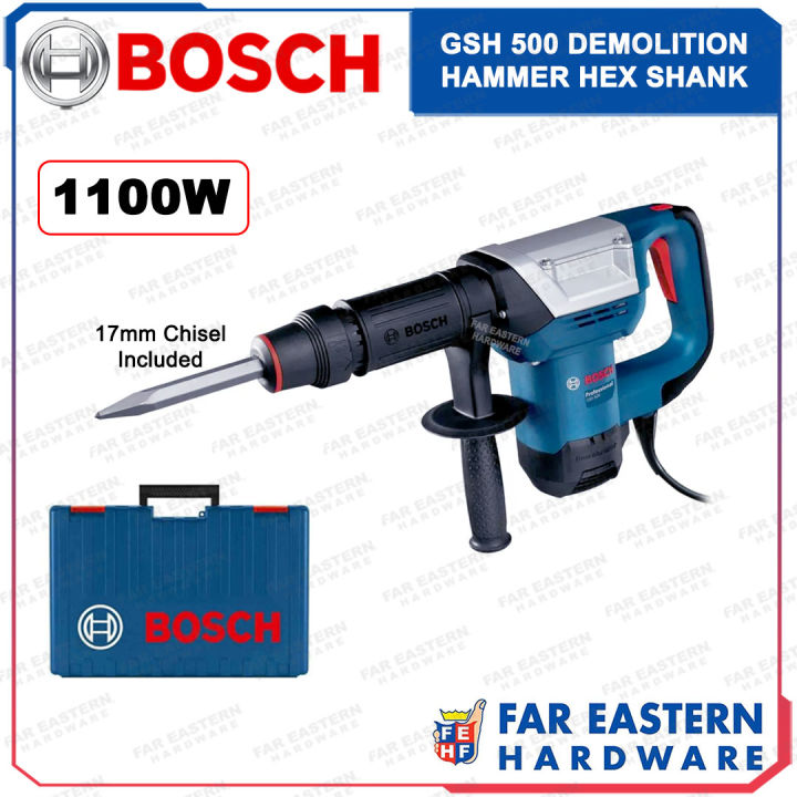 BOSCH GSH 500 Breaker / Demolition Hammer Jackhammer 1100W Hex Shank ...