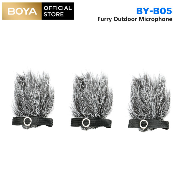 BOYA BY-B05 Furry Outdoor Microphone Windscreen Artificial Fur Muff ...