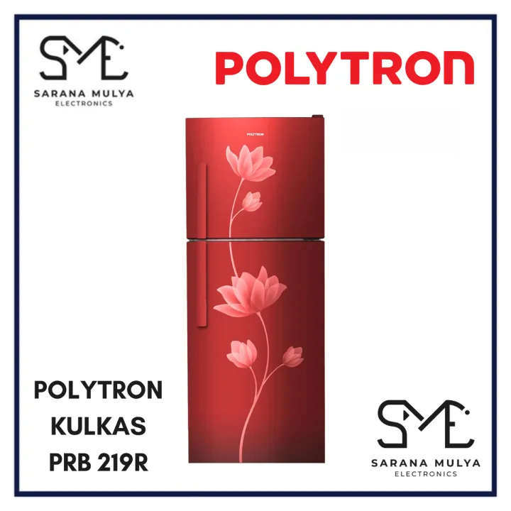 POLYTRON KULKAS 2 PINTU PRB 219 - LEMARI ES 2 PINTU TANPA BUNGA ES 176L ...