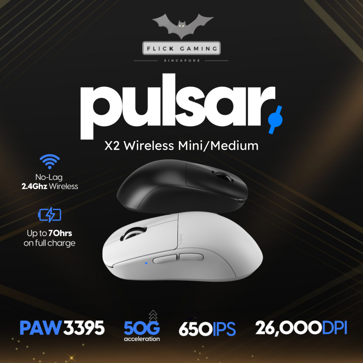 Pulsar Gaming Gear X2 Wireless Medium/Mini Black/White | Lazada Singapore