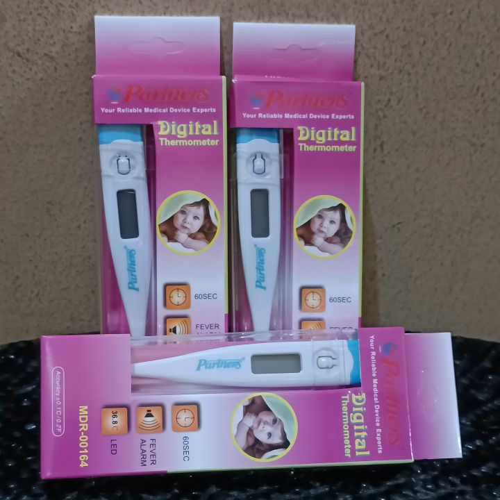 PARTNERS DIGITAL THERMOMETER WITH AUTOMATIC ALARM | Lazada PH