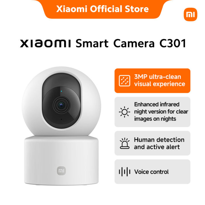 Xiaomi Smart Camera C301 | 2K+3MP, night vision, 360° horizontal view, human detection, app ...