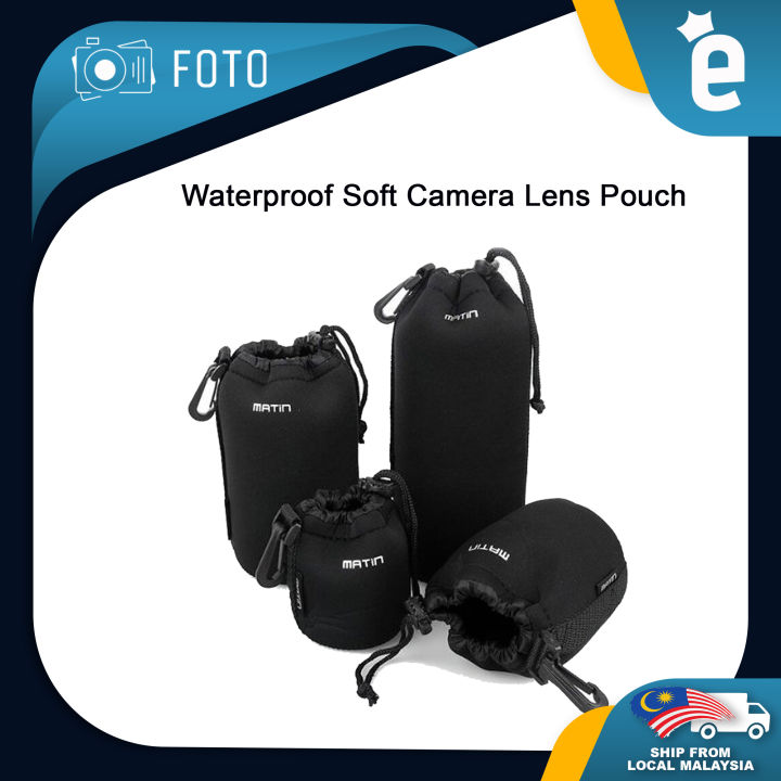 Matin Neoprene waterproof Soft Camera Lens Pouch bag Case Size S,M,L,XL ...