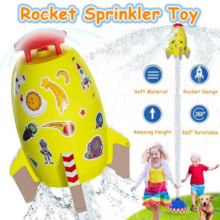 Rocket Jet Sprinkler Toys Spinning Flying Splash Playing Water Toy ...