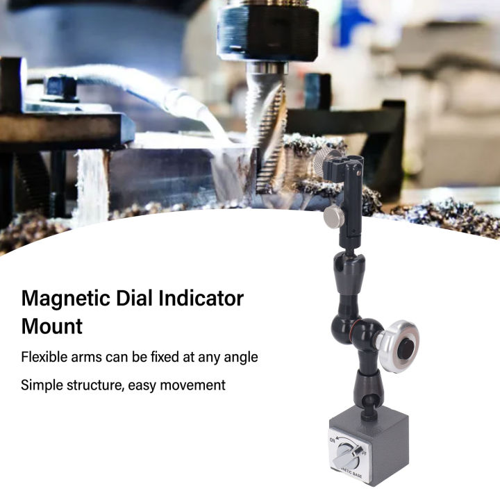 Magnetic Base Stand Universal Joint 50kg Suction Force Dial Test Gauge ...
