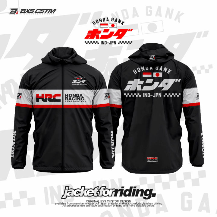 Hrc HONDA RACING JACKET HONDA GANK PREMIUM WATERPROOF CBR SONIC VARIO ...