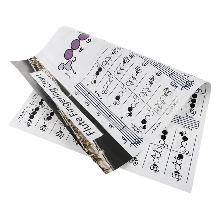 【Bestselling Product】 Flute Chord Chart Poster Note Diagram Learning ...