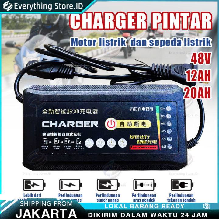 Charger Sepeda Listrik 48V 12ah / 48V20AH Universal Charger Motor Listrik / Baterai Selis ...