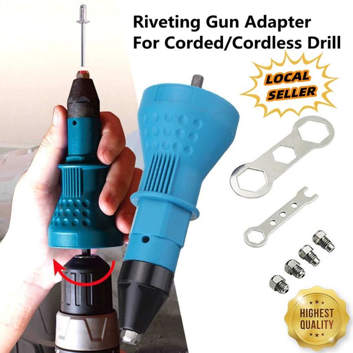 Electric Pull rivet gun adapter for Electric Rivet Bits Drill Riveter ...