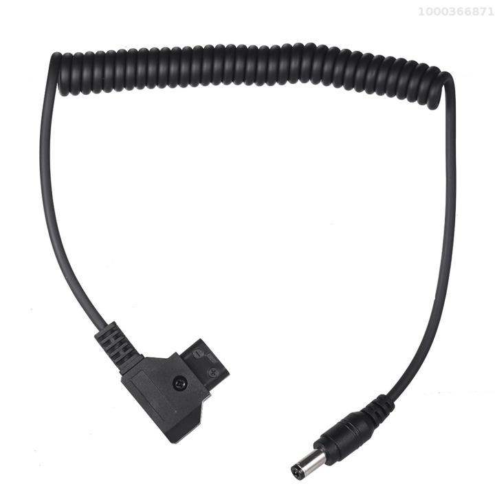Coiled D-Tap 2Pin Male to DC 5.5*2.5mm Adapter Cable for V-Mount DSLR ...