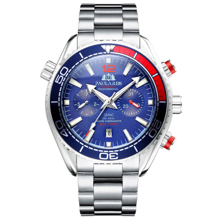 ⌚Paulareis Automatic Mechanical Luminous Solid Steel Belt ...