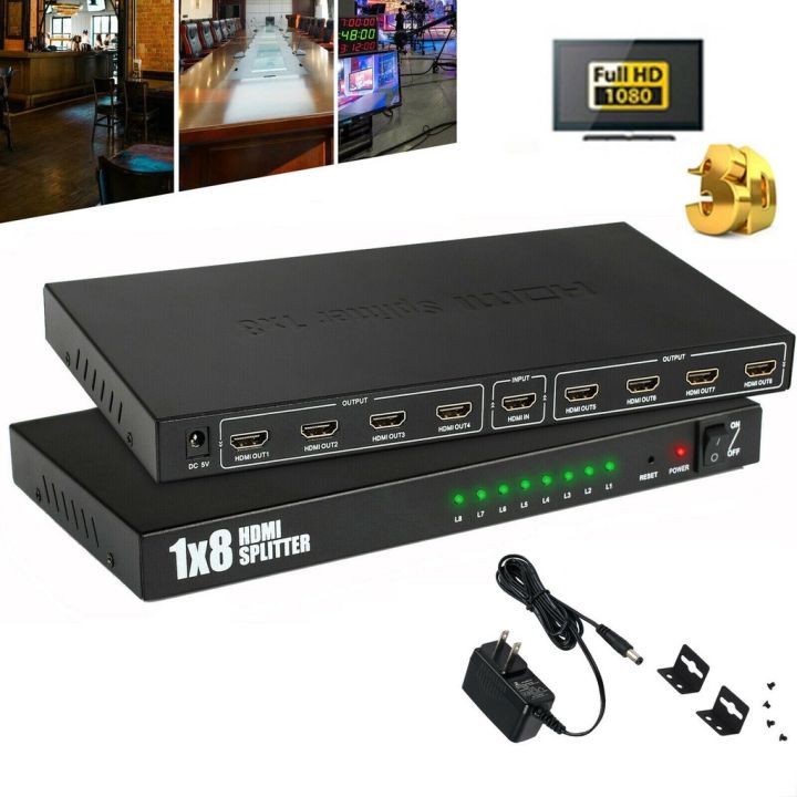 3D 4K*2K HDMI SPlitter 1X8 HDMI 1 In 8 Out splitter | Lazada.co.th