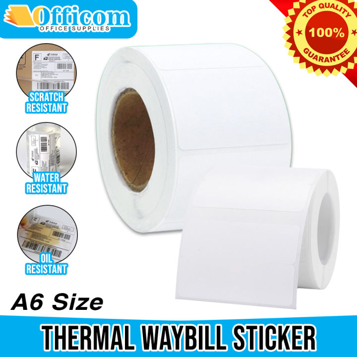 Officom Thermal Waybill Sticker A6 Size ROLL 500 | 350 | 300pcs ...