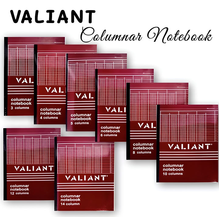 Valiant Columnar Notebook 3 to 14 columns 50 leaves | Lazada PH
