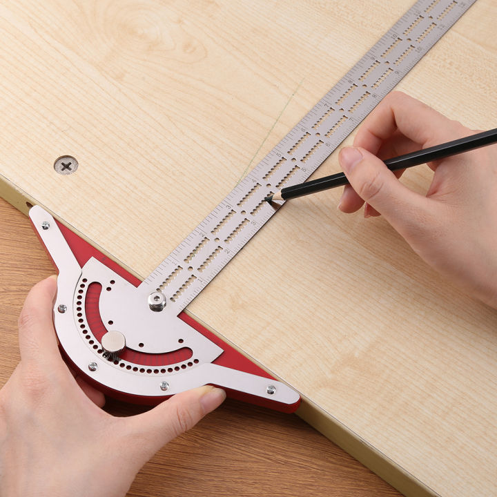 Marking Framing Edge Ruler 70 Degree Protractor Angle Finder Scriber ...