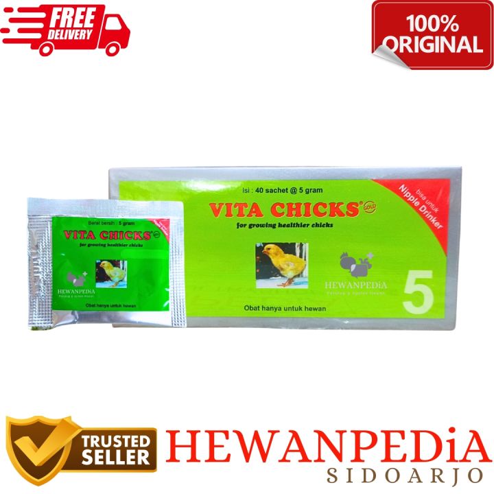 VITA CHICK 5 gr 1 DUS ISI 40 SACHET BOX MEDION - Vitamin Penambah ...