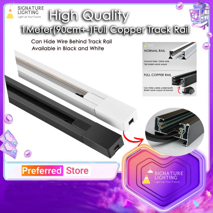 Copper Track Rail / Track Bar Tracklight 1 Meter /Boleh Simpan Wire ...