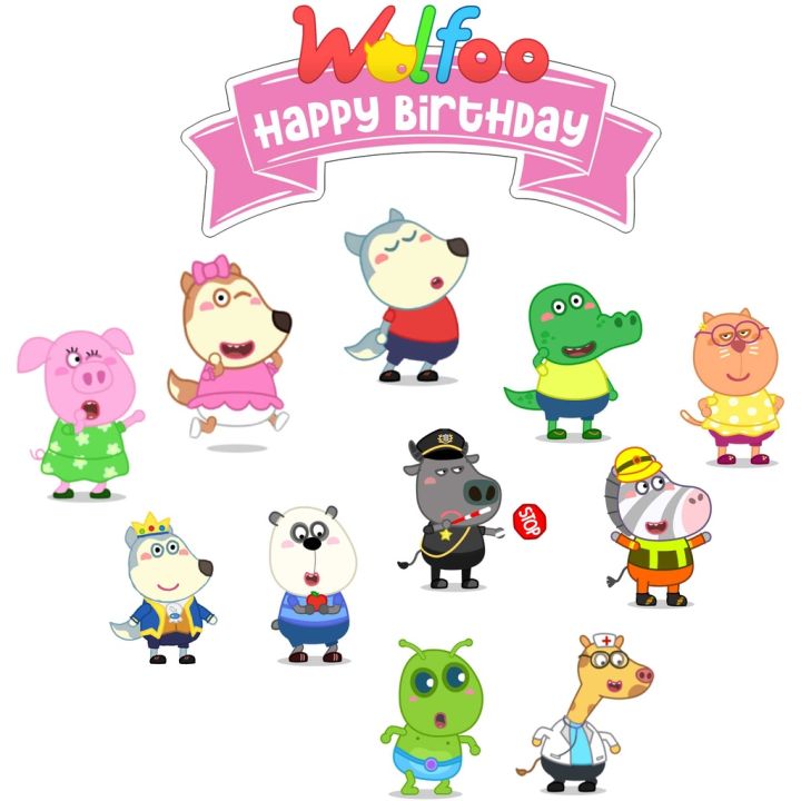TOPPER CAKE ULANG TAHUN / HIASAN KUE WOLFOO JUMBO | Lazada Indonesia