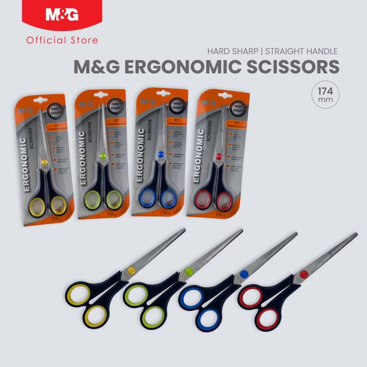 [CLEARANCE] M&G Ergonomic Scissors 6⅚ inch 174mm - Durable Stainless ...