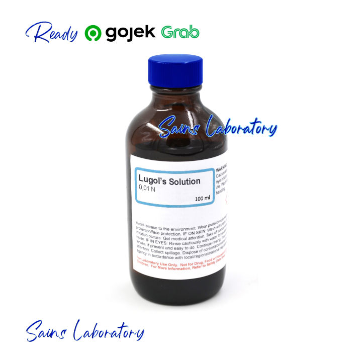 Lugol I2KI 0,01 N 100 ml Analisys Larutan Lugol’s Solution Uji Makanan ...