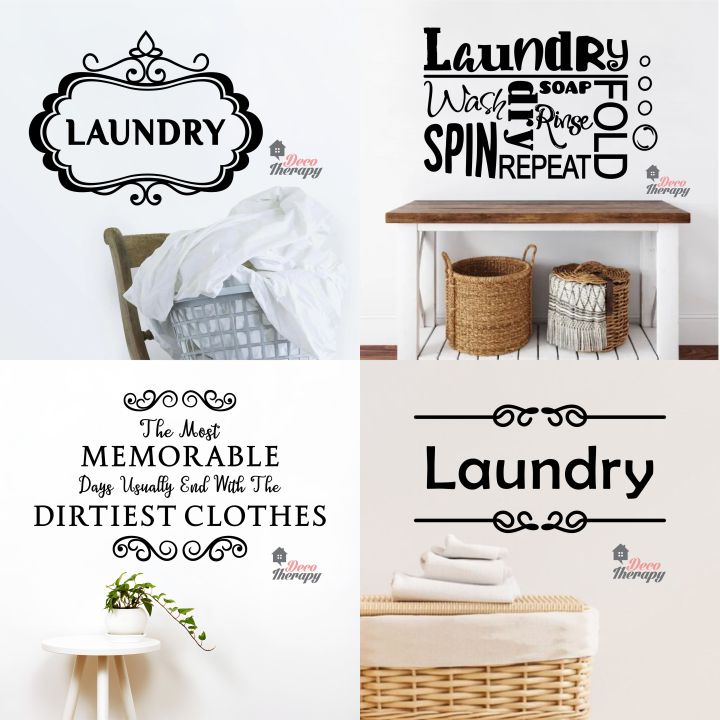 Laundry Sign Memorable Dirtiest Clothes Designs Wall Sticker ...