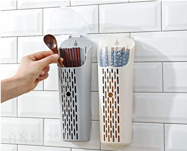 Chopstick Holder with Cover Wall-Mounted | Lazada