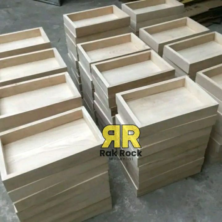 kotak parsel lebaran seserahan hantaran hampers keranjang kayu 40x20x5 ...