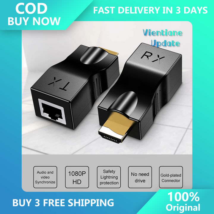 HDMI Extender rj45 4K 3D 1.4 30M/60M to RJ45 Over Cat 5e/6 Network LAN ...
