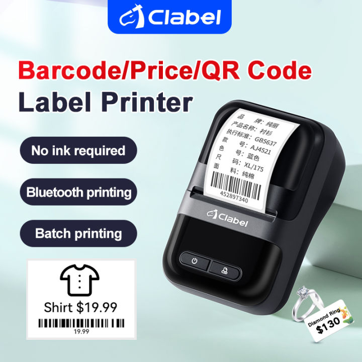 ♂【Local Delivery】CLABEL 220B Label Printer Mini Label Maker Price Tag ...