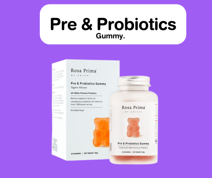 rosa prima pre&probiotics gummy ขนาด 60 กัมมี่ | Lazada.co.th