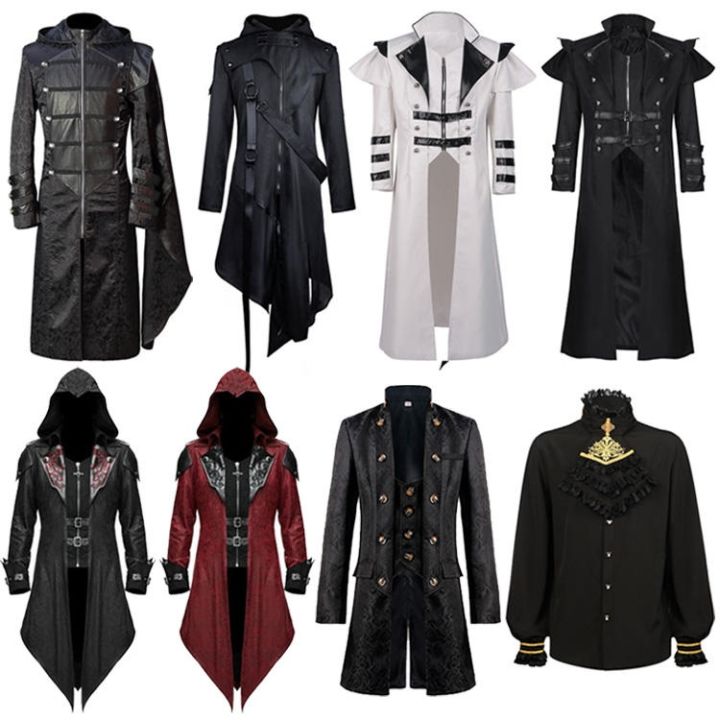 Medieval Retro Assassin's Creed Halloween cos cloak Gothic punk uniform ...