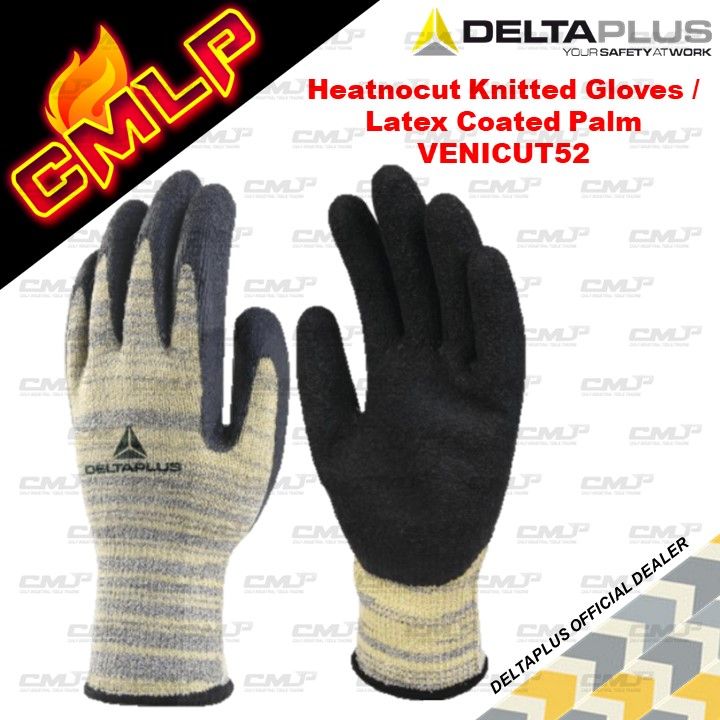 Delta Plus Venicut 52 Heatnocut Knitted Gloves - Latex Coated Palm ...