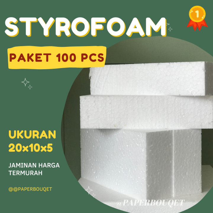 100 PCS Styrofoam Flower/ Busa bunga / Oasis bunga / Sterofoam buket ...