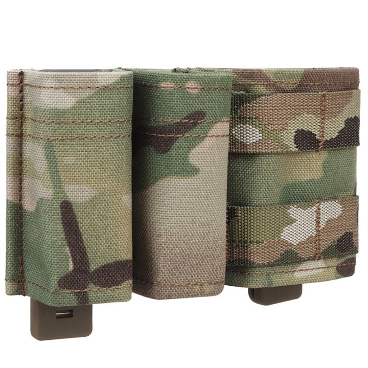 IDOGEAR Tactical Triple Magazine Pouch MOLLE Double 9MM & Single 556 ...
