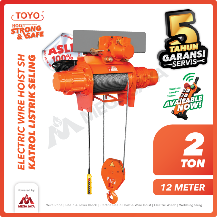 TOYO Electric Wire Rope Hoist 2 Ton x 12 Meter SH Series | Lazada Indonesia