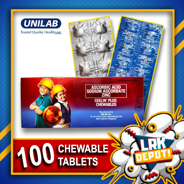 Ceelin Plus Chewables (100 tablets) Ascorbic Acid + Sodium Ascorbate ...