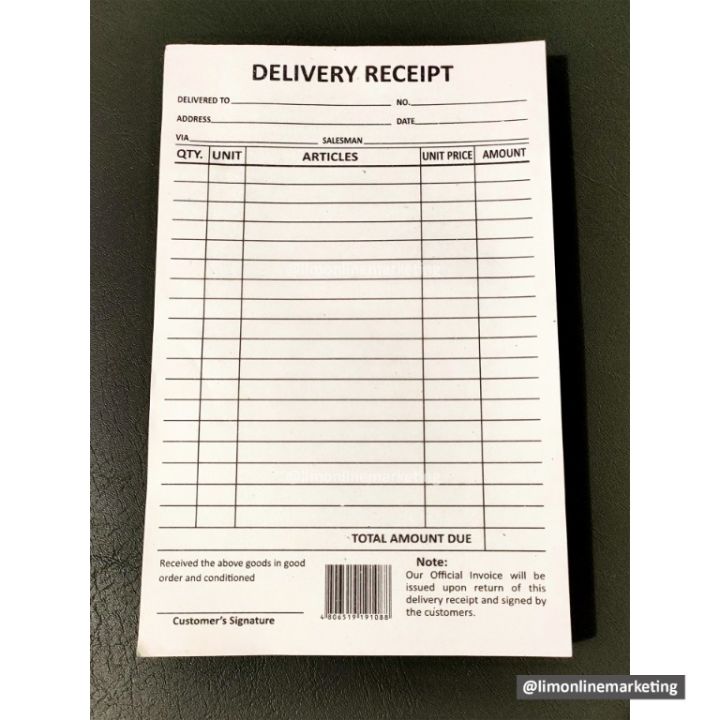 DELIVERY RECEIPT Receipt List 13.2x19.2cm(10pcs pad) | Lazada PH