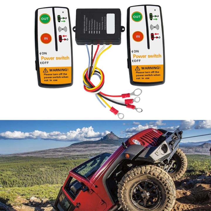 Motoautt 12V Electric Winch Wireless Remote Control and Receiver Kit ...