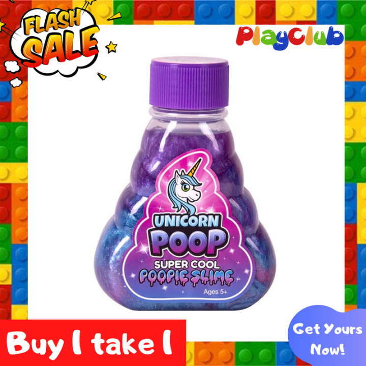 (BUY 1 TAKE 1) Unicorn Poop Slime for kids rainbow color purple color ...