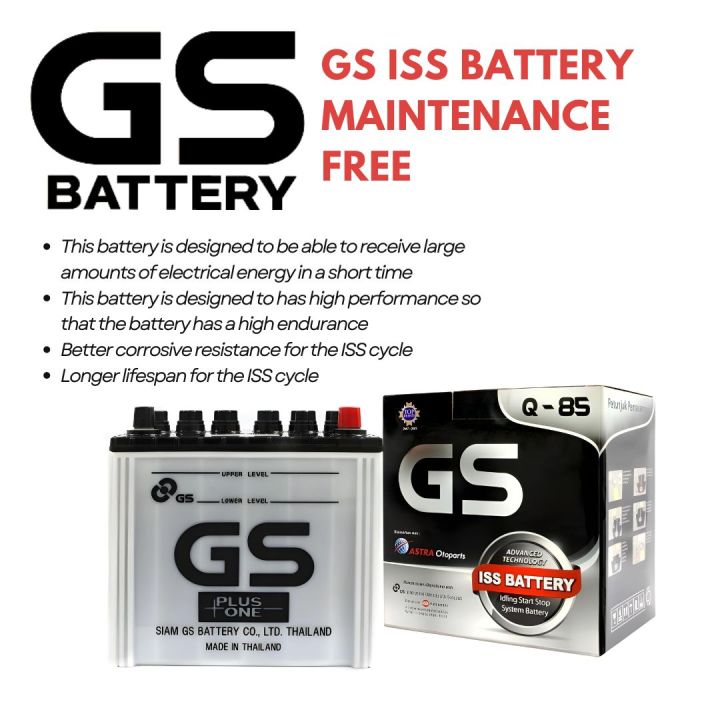 GS Automotive ISS Battery - Q85 Maintenance Free Battery | Lazada PH