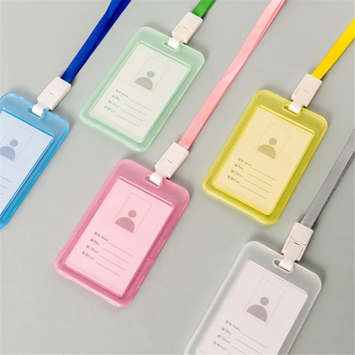 Plastic Employee ID card cover Identity badge Cover 5 color Plastic ...