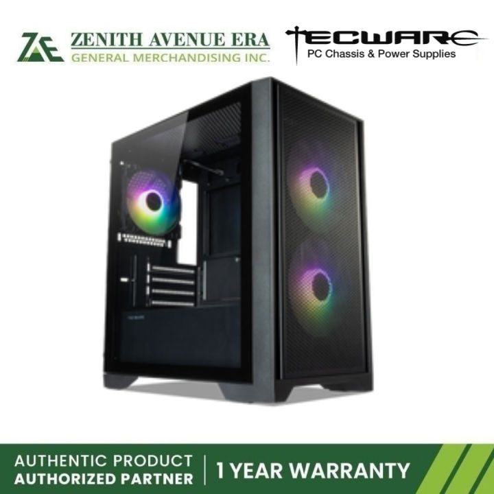 Tecware Neo M2 2x 140mm aRGB + 120mm mATX Casing Black | Lazada PH