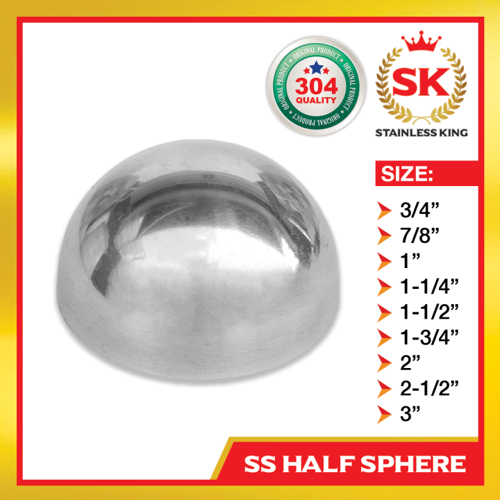 1PC Stainless Half Sphere Round Tube Stainless Design Railings Gate ...