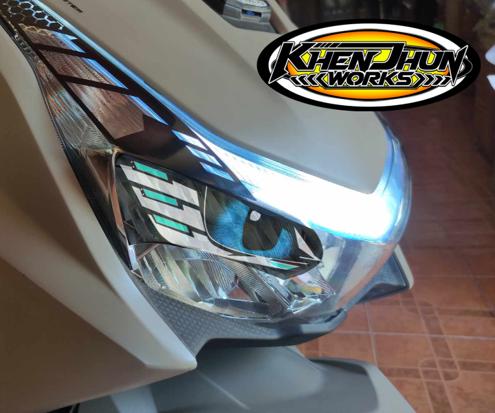 Winker Decal For Yamaha Gravis V2 Model Sky Blue Toothless Eyes | Lazada PH