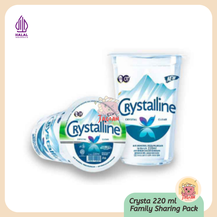 Crystalline Air Mineral Gelas 220 ml | Lazada Indonesia
