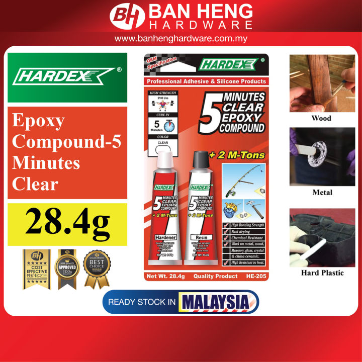 HARDEX 5 MINS CLEAR EPOXY COMPOUND | Lazada