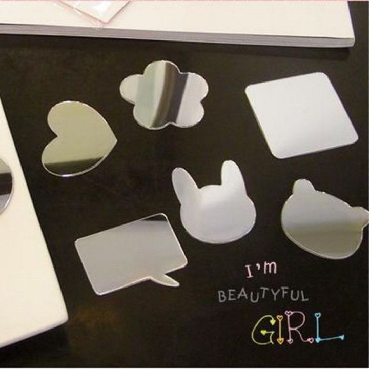 5pcs Cute Mobile Phone Mirror Sticker Portable Makeup Mirror ...